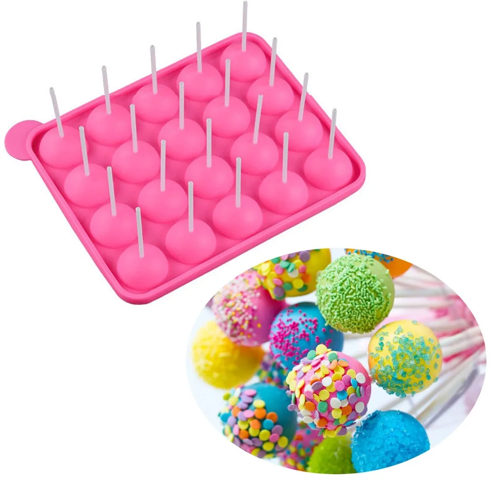 Round shaped lollipop silicone mold DIY Bakeware Silicone Ice Popsicle ...