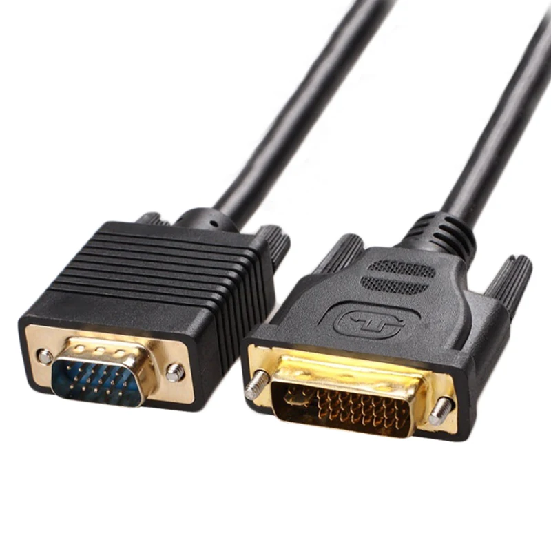 Cable de vídeo DVI de 24 + 5 pines a VGA macho a macho para ordenador ...