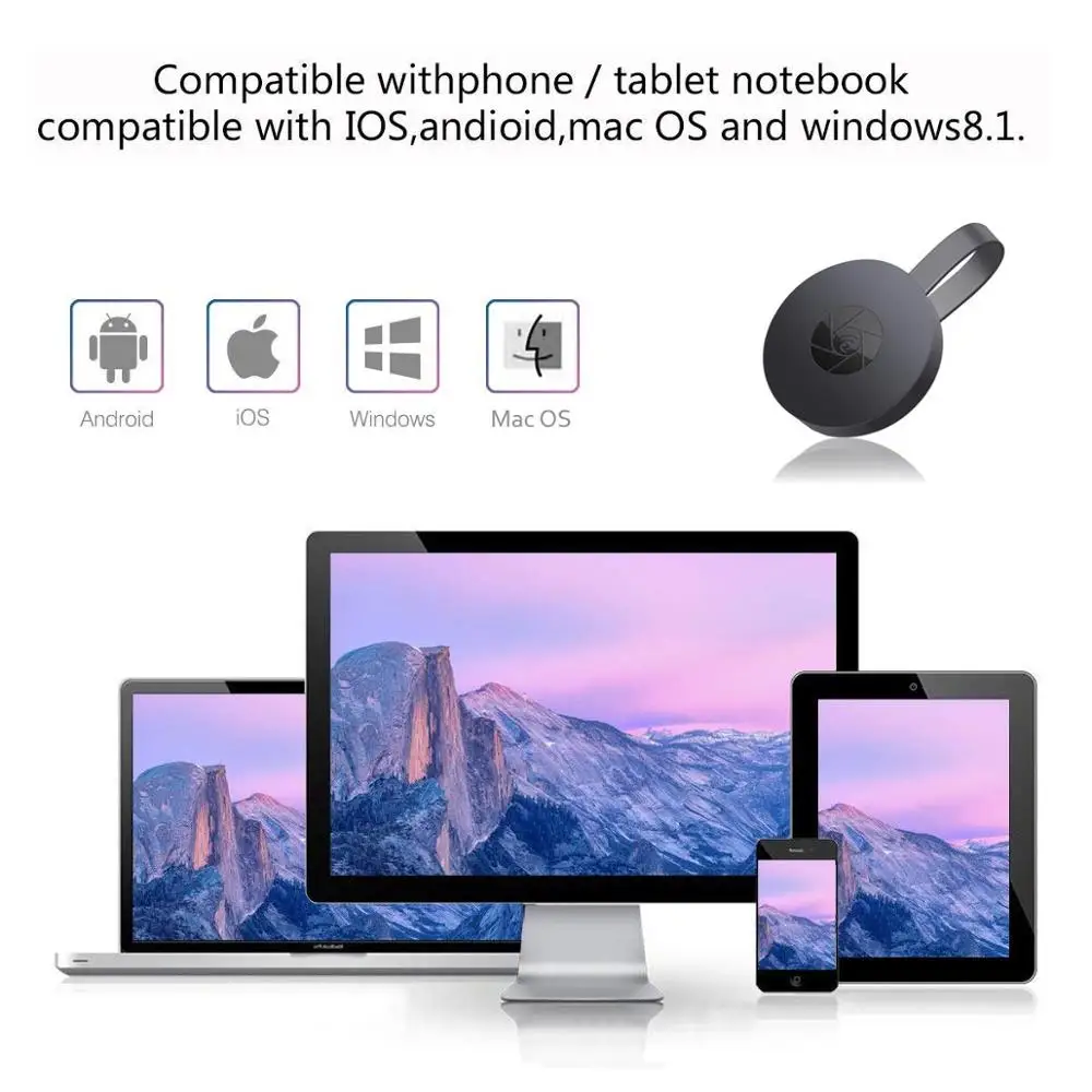 Беспроводной ключ с дисплеем wifi Портативный Дисплей приемник 1080 P HDMI донгл Miracast для ...