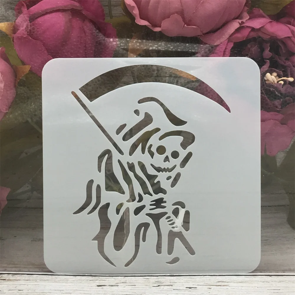 Grim Reaper Airbrush Stencil