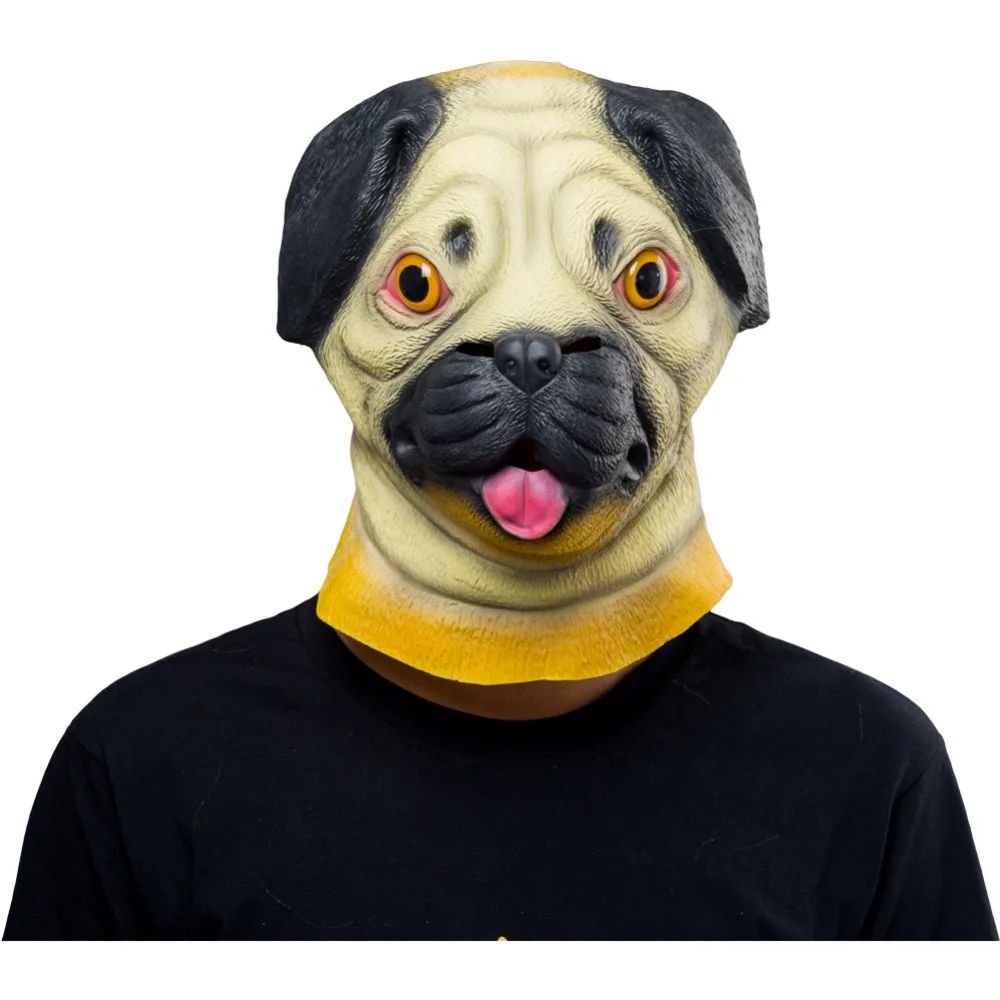 Cute SharPei Dog Mask Monster Animal Masks SharPei Dog Latex Mask Adult ...