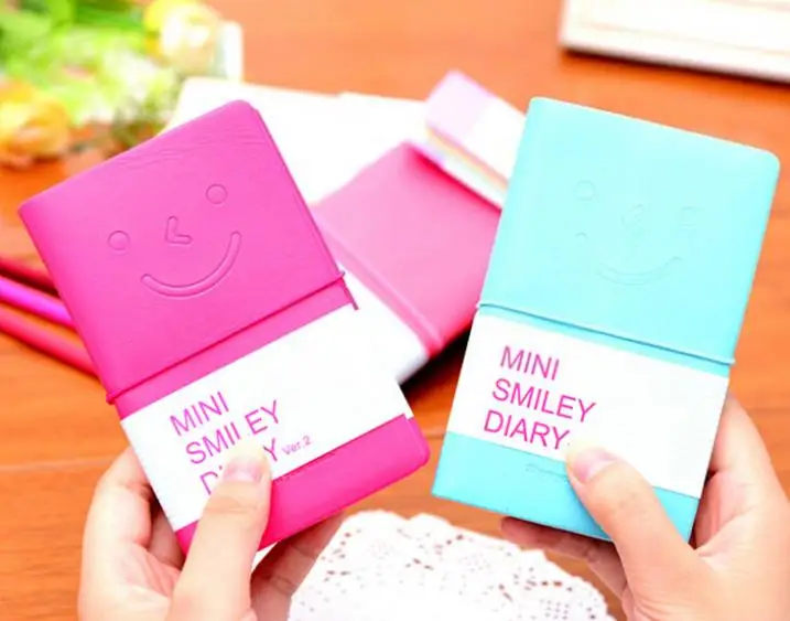 Cute Diary Lovely Mii Portable smile Notebook Memo notbook random color ...