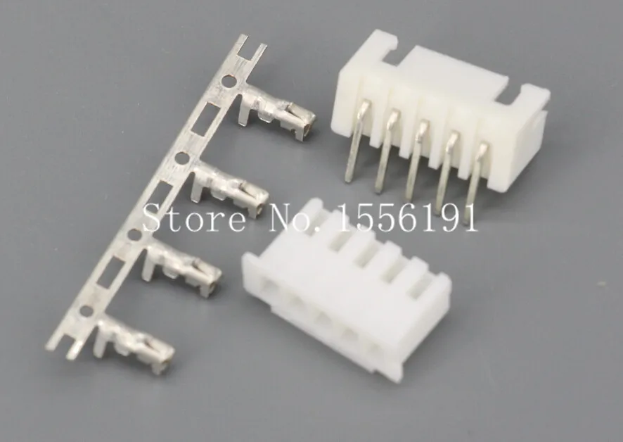 100Sets/Kit XH2.54 5P 5Pin Curved needle spacing 2.54mm connectors Male ...