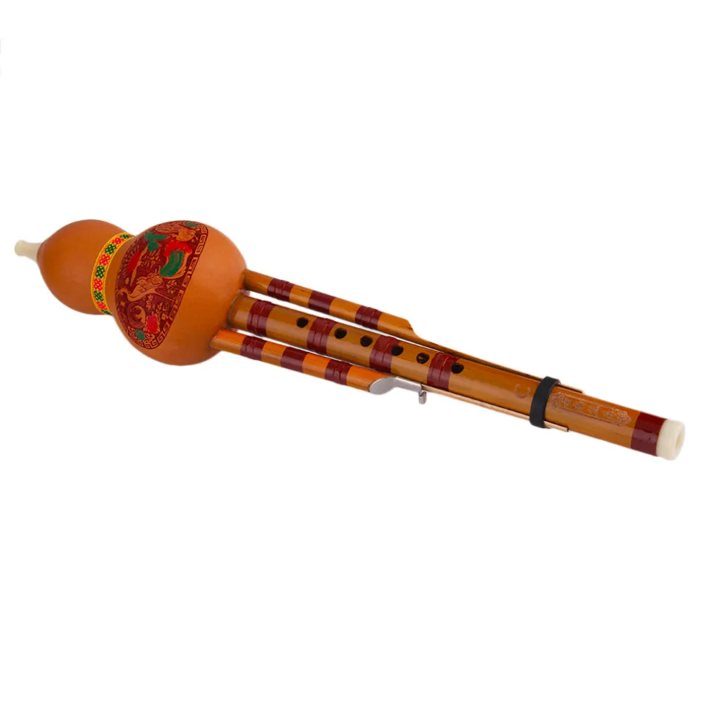 Chinese Yunnan Hulusi Gourd Flute Ethnic Musical Instrument With Gift ...