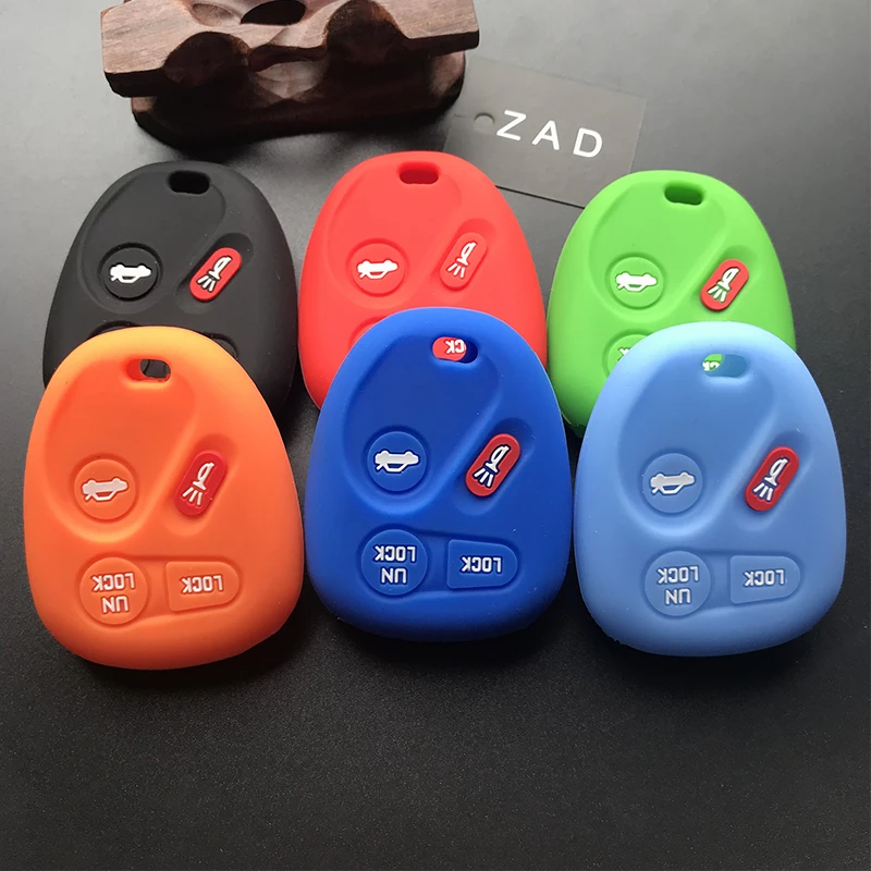 ZAD-Silicone-rubber-car-key-cover-case-For-Chevrolet-Impala-Blazer ...