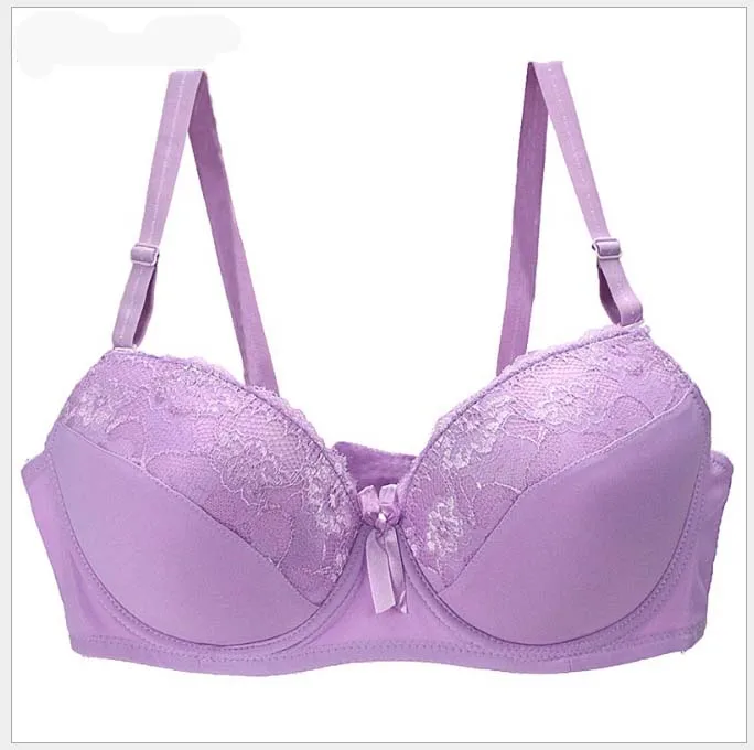 Comfortable ladies bra push up bralette Large breast with underwire ...