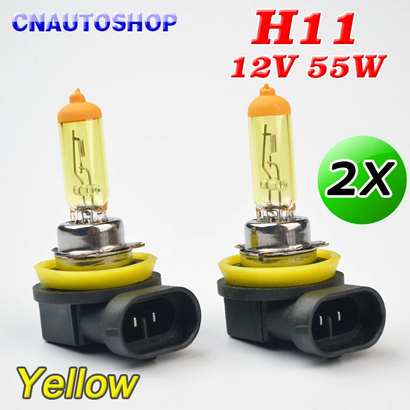 Flytop Yellow H11 Halogen Bulb 12V 55W PGJ19 2 3000K Auto Lamp Car Fog ...