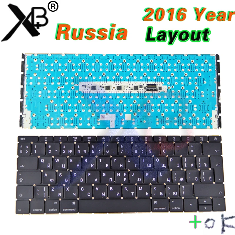 A1534 Laptop Russian RU Keyboard Backlight Backlit +Screws for Macbook ...