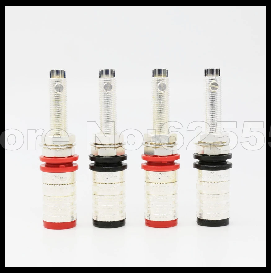 4pcs High Quality Silver Plated Speaker Terminal Binding Post Audio ...