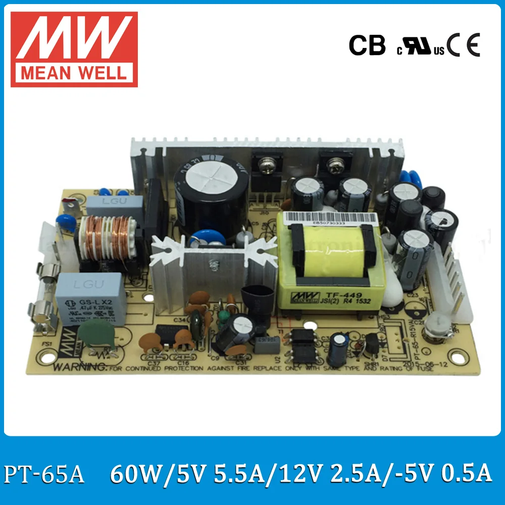 Original-MEAN-WELL-PT-65A-60W-triple-output-5V-12V-5V-Switching-Power ...