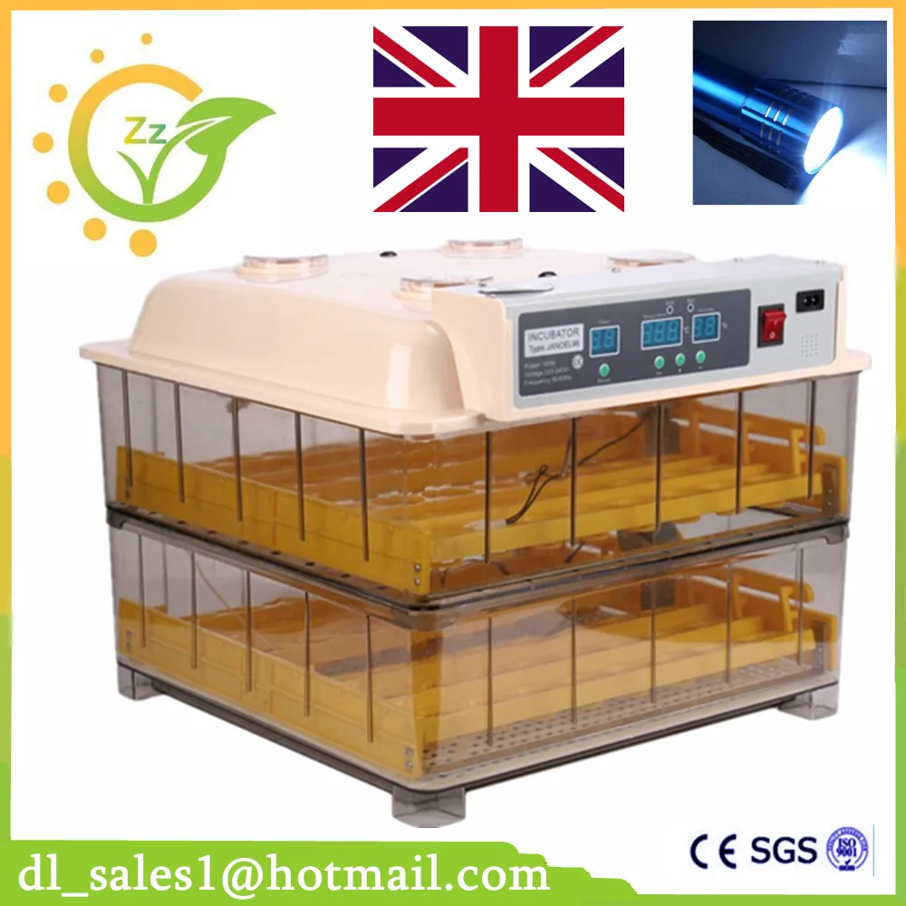 Brand New full automatic 220V poultry egg incubator 96 chicken egg ...