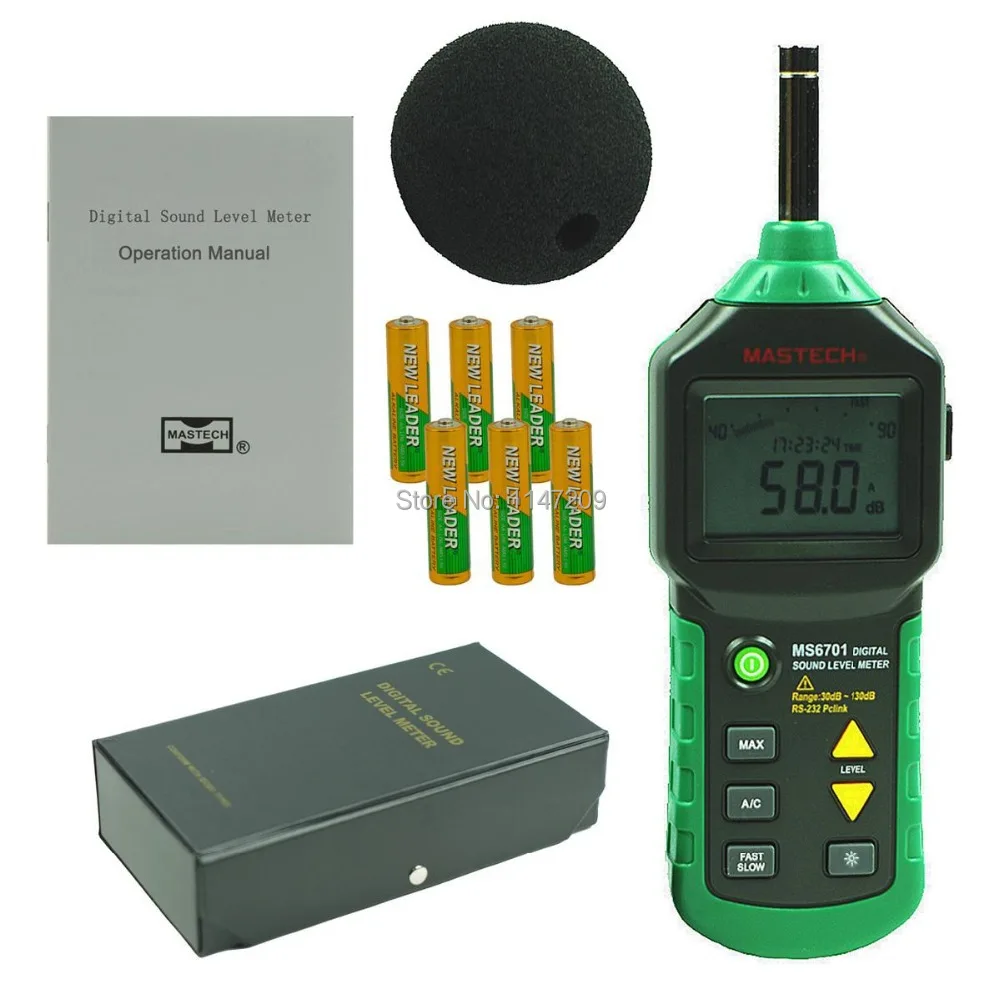 MASTECH MS6700 Digital Sound Level Meter Tester Noise / DB Detector ...