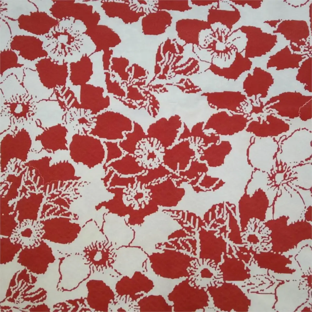 large flowers vintage fabric Retro style fabric Calico Printed cotton ...