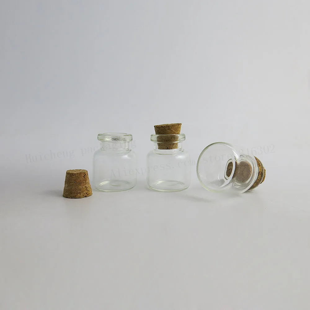 7ml Empty Clear Mini Cute Glass Bottles With Corks DIY 7 ml Clear ...