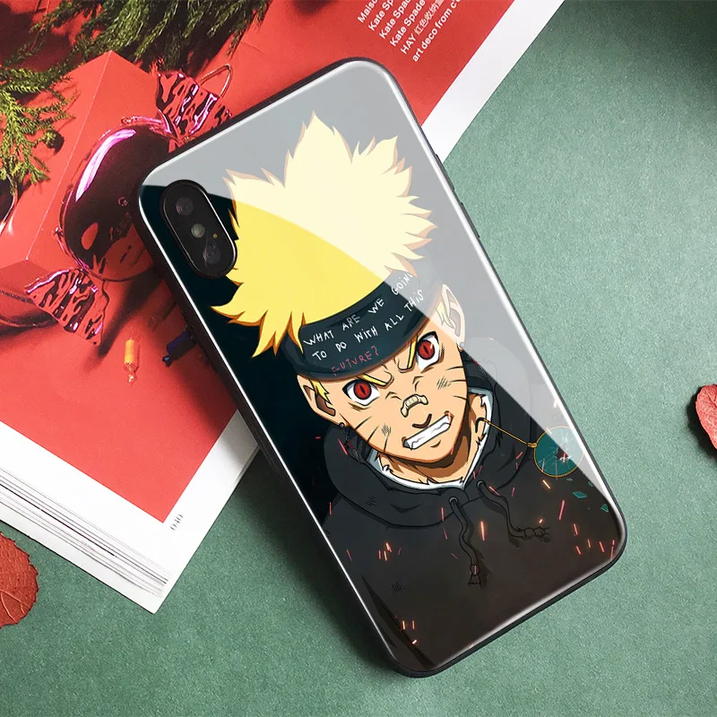 Naruto Uzumaki fashion design Soft Silicone Tempered Glass Phone Case ...