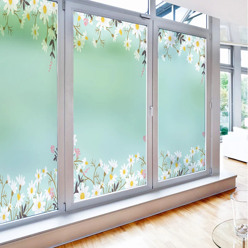 Pegatinas de ventana de crisantemo para balcón, ventana, dormitorio ...