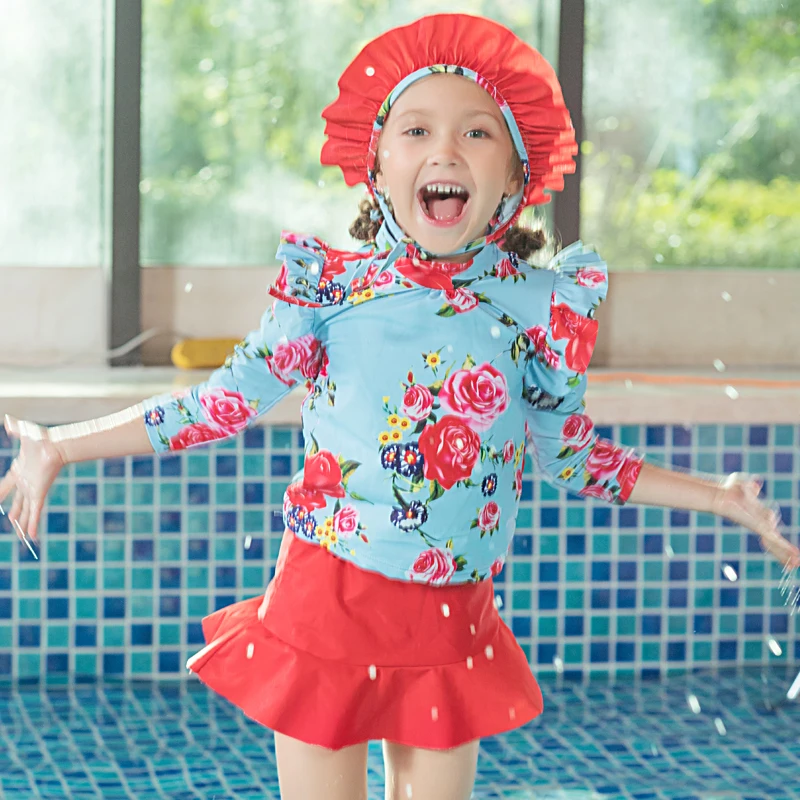 Aliexpress.com : Buy New Printed Floral Ruffles Two piece Swimsuit ...