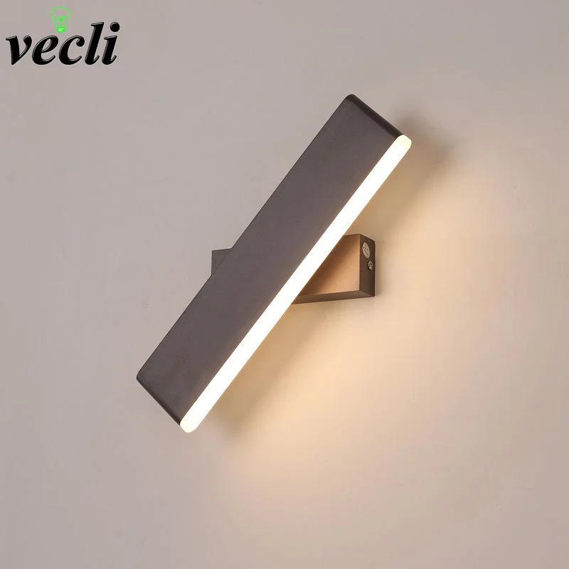 Modern LED Wall Lamp 360 degree rotation adjustable bedside light ...