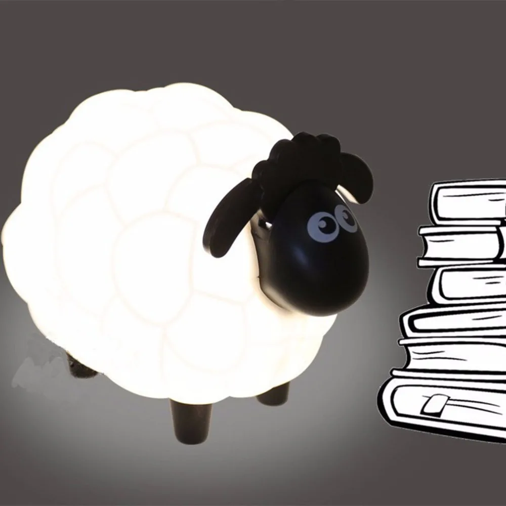 Cute Little Sheep LED Night Light USB Lamp Battery Power Students ...