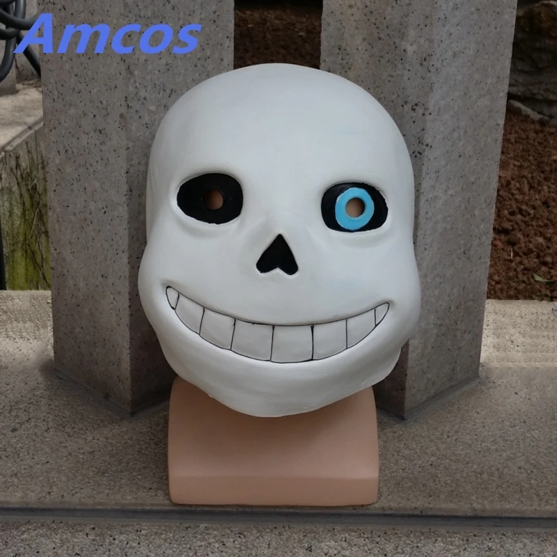 Aliexpress.com : Buy Game Undertale Sans Face Blue Eyes Cosplay Latex ...