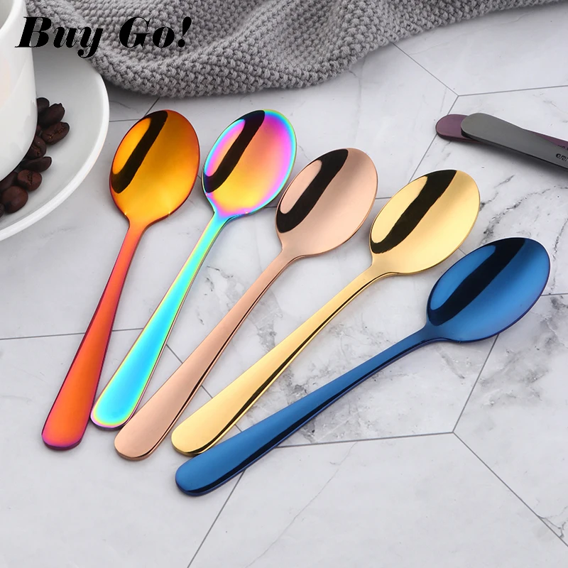 Colorful-Mini-Teaspoon-Luxury-Stainless-Steel-Rose-Gold-Tea-Spoon-Small ...