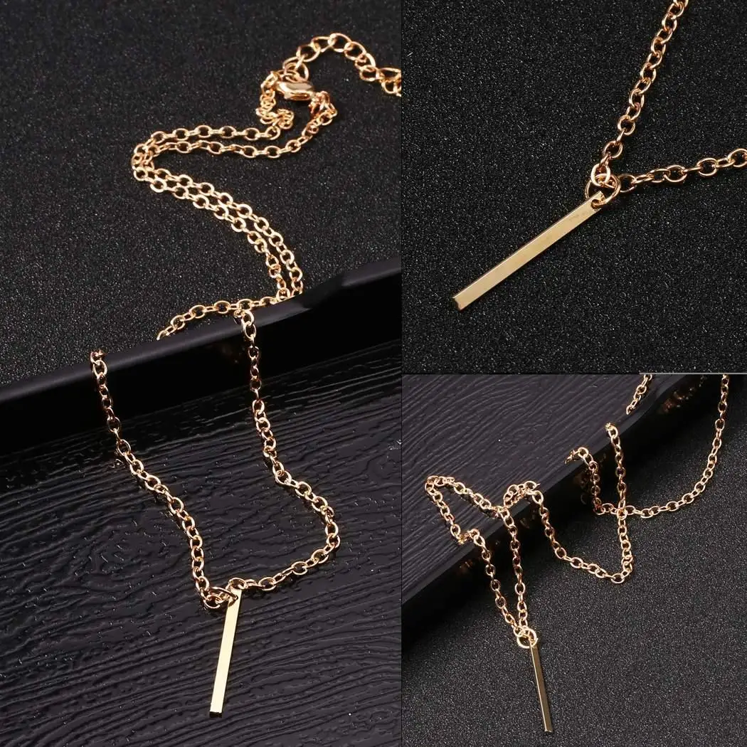 None Pendant inch 51 Gold Charm Casual Metal Link cm Chain 1 Bar Women ...