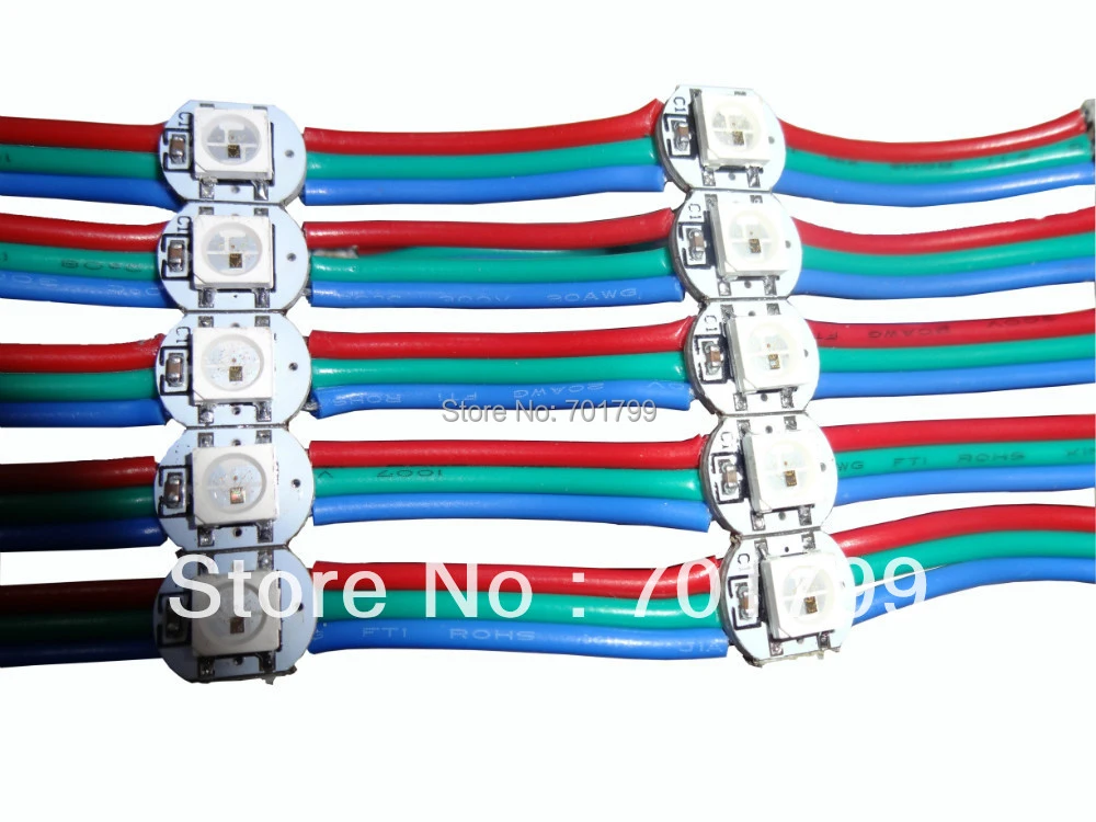 100pcs Pre-soldered Ws2812b Led With Heatsink(10mm*3mm);dc5v Input;5050 ...