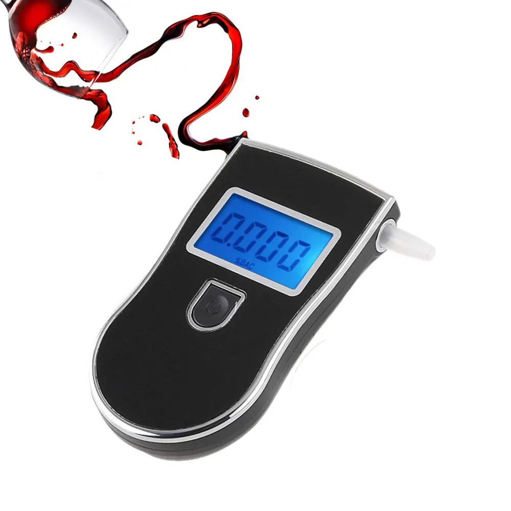 Digital Lcd Display Alcohol Tester Audible Alert Breathalyzer Parking ...