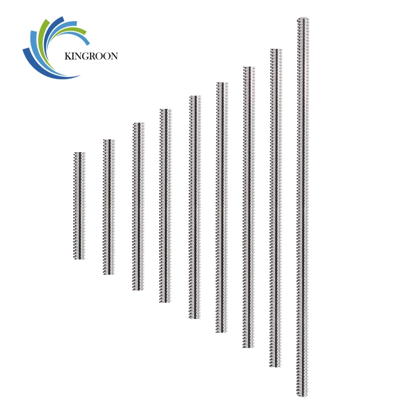 KINGROON Blei 2mm Trapez Schraube Ohne Kupfer Mutter T8 Blei Schraube 100/150/200/250/300/330 ...