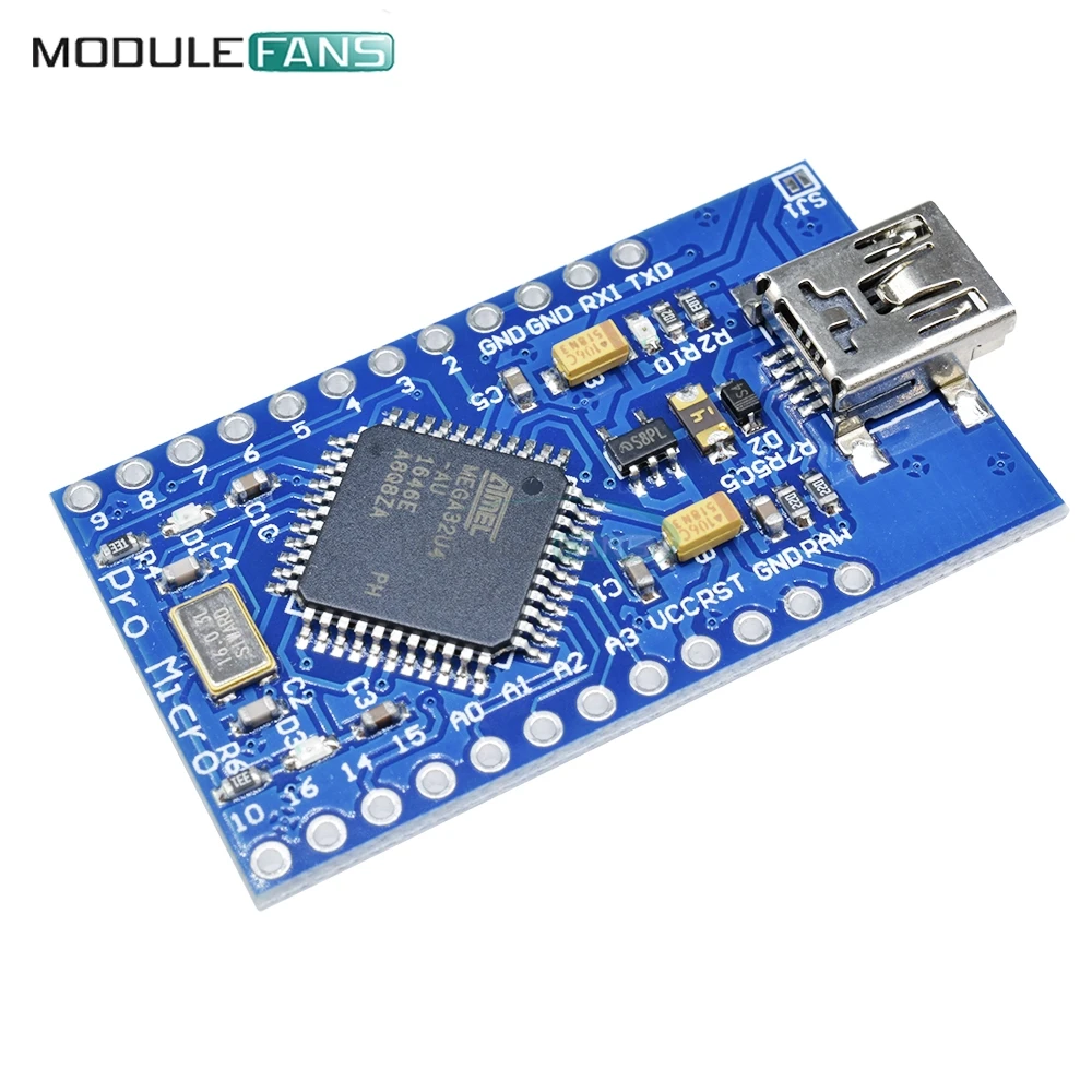 Mini USB ATmega32U4 Pro Micro 5V 16MHz Board Module For Arduino ...