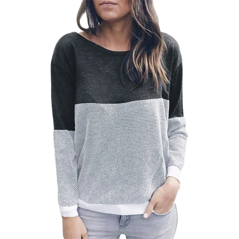 Hollow Out Knit Sweater Autumn Women Two Side Wear Tops Sexy Backless