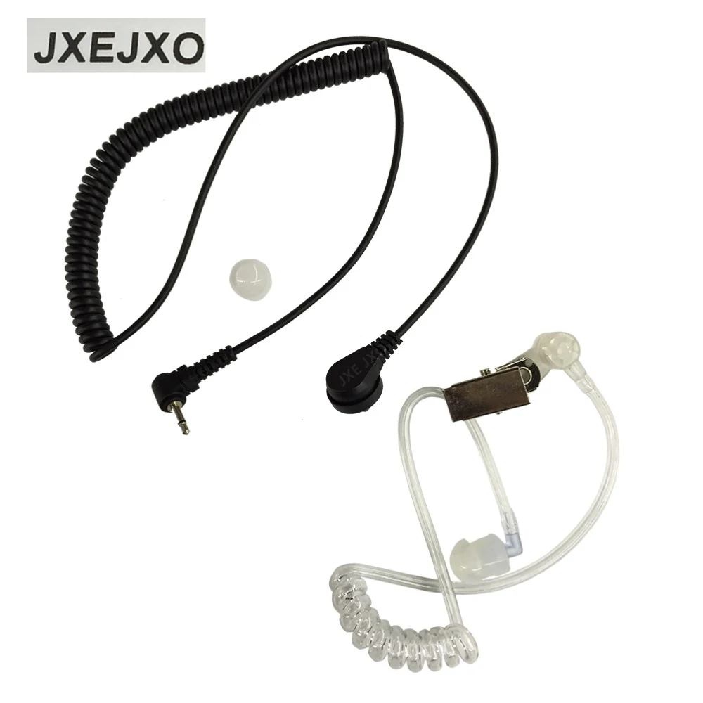 JXEJXO 2.5mm 1 Pin Headset Listen Only Acoustic Tube Earpiece Coiled ...
