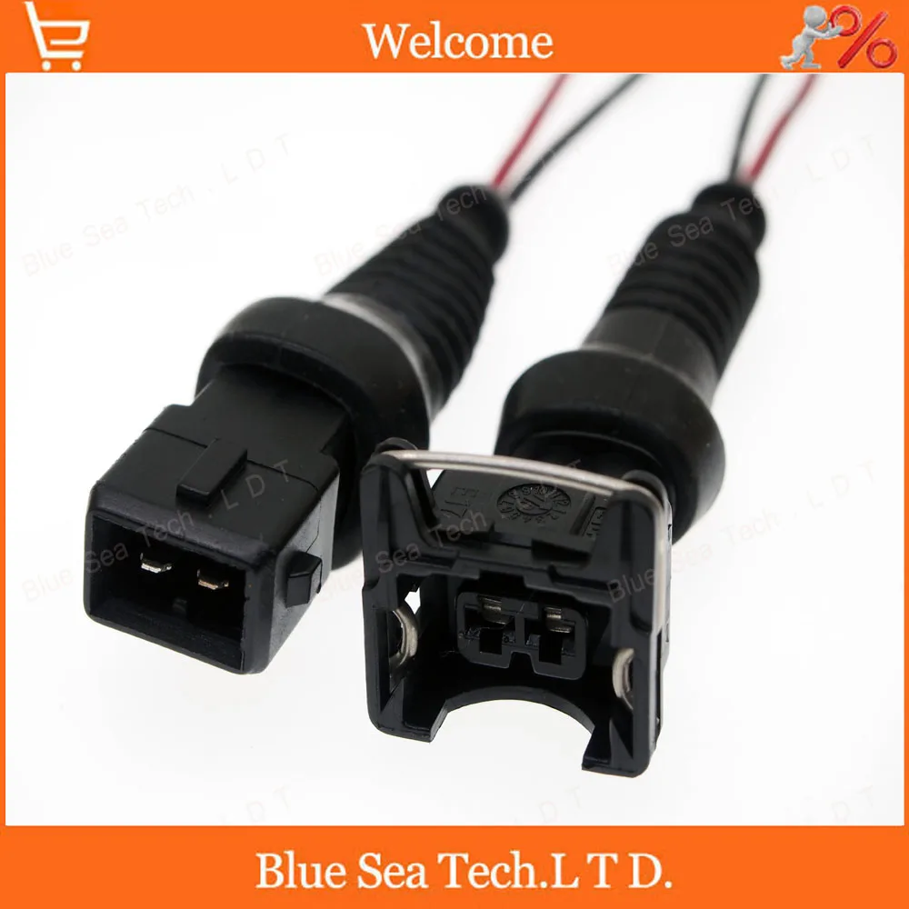 2 Pairs 2 Pin 3.5mm male&female Oil nozzle wire connector,Auto senser ...