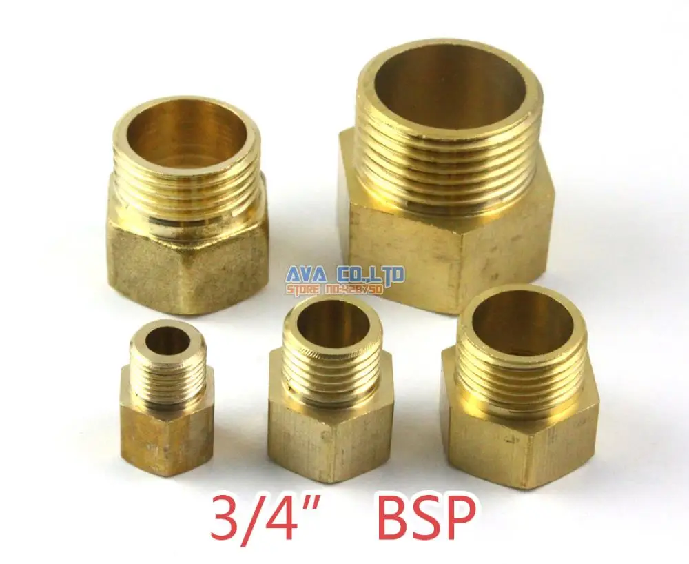 5-Pieces-Brass-3-4-BSP-Male-to-Female-Pipe-Fitting-Adapter-Fuel-Air-Gas ...