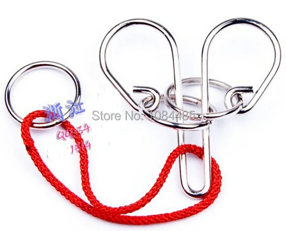 Classic IQ Metal Rope Ring Puzzle Brain Teaser Benders Game Toy for ...