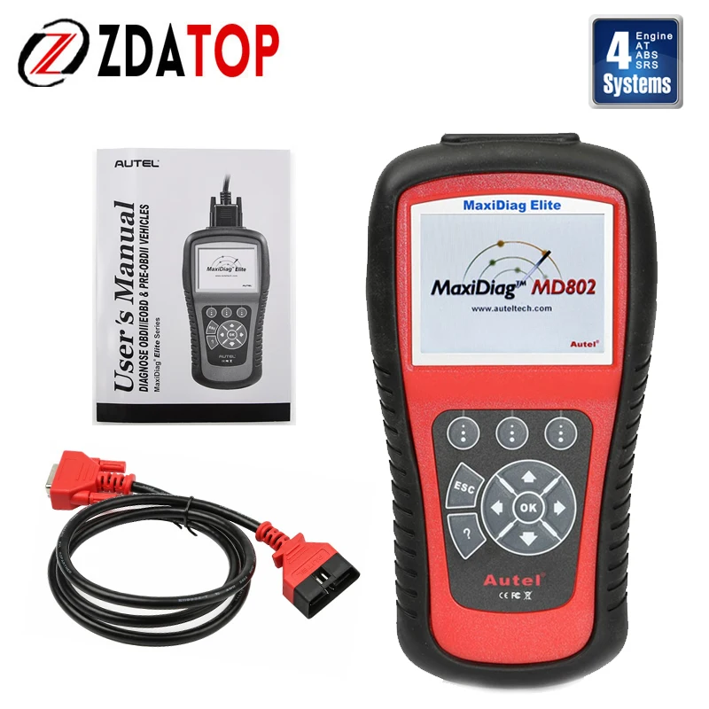Autel Maxidiag Elite MD802 Hot Sale 4 System Original MD 802 Scanner ... Autel Maxidiag Elite MD802 Hot Sale 4 System Original MD 802 Scanner ...