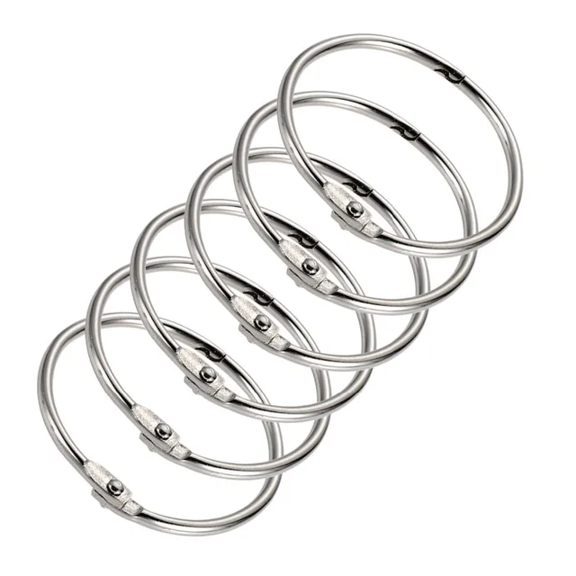 Home Mart Card ring Binder ring Silver tone Metal Circle C Clip, Office ...