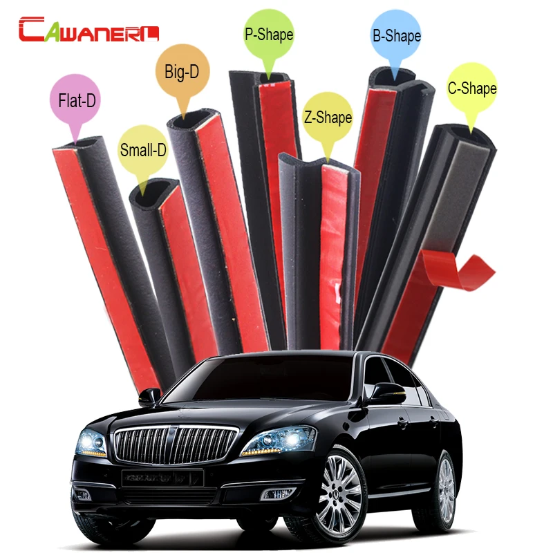 Cawanerl 자동차 도어 후드 트렁크 고무 씰링 스트립 키트 쌍용 의장용 방음 씰 에지 트림 웨더스트립rubber