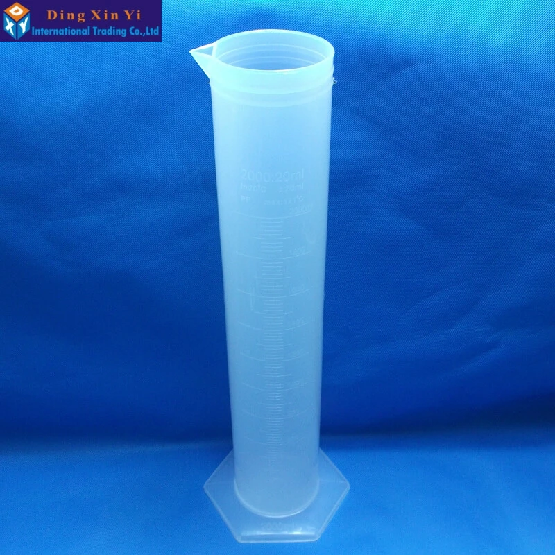 2000ml Plastic Cylinder Large Measuring Laboratory Cylinder Plastic ...