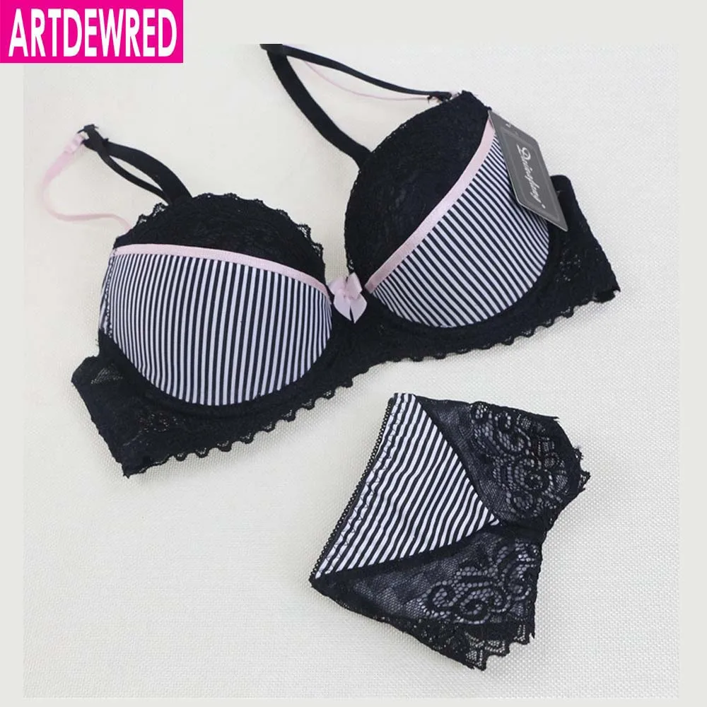 2016 Intimates Sexy B C Cup Bra Brief Sets Luxury Lace Push Up Bra Set