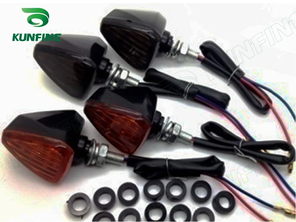 KUNFINE 12V 12 LED Universal Motorcycle Triangle Stereoscopic Turn ...