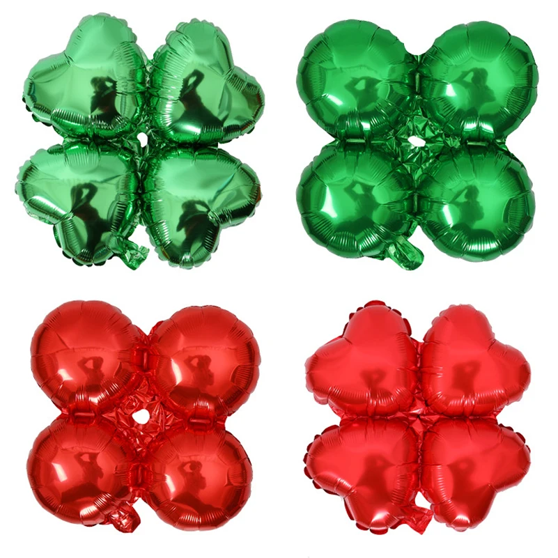 Clover Four round ball Foil Balloons helium Wedding Christmas ...