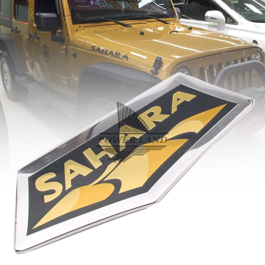 Free Shipping Car Styling 3D Aluminum SAHARA Decal Emblem Badge Side ...