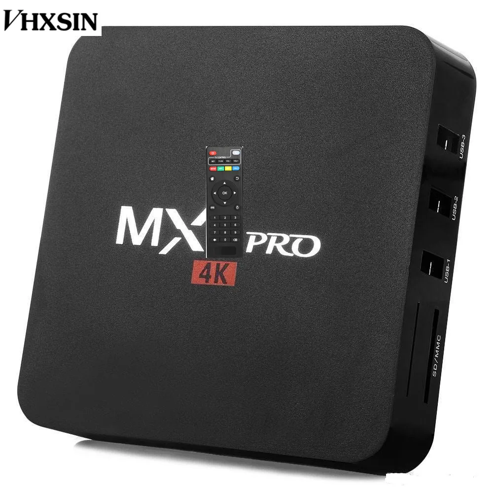 VHXSIN 5pcs mx pro Smart Android TV Box Android 6.0 S905X UHD 4K 1G ...