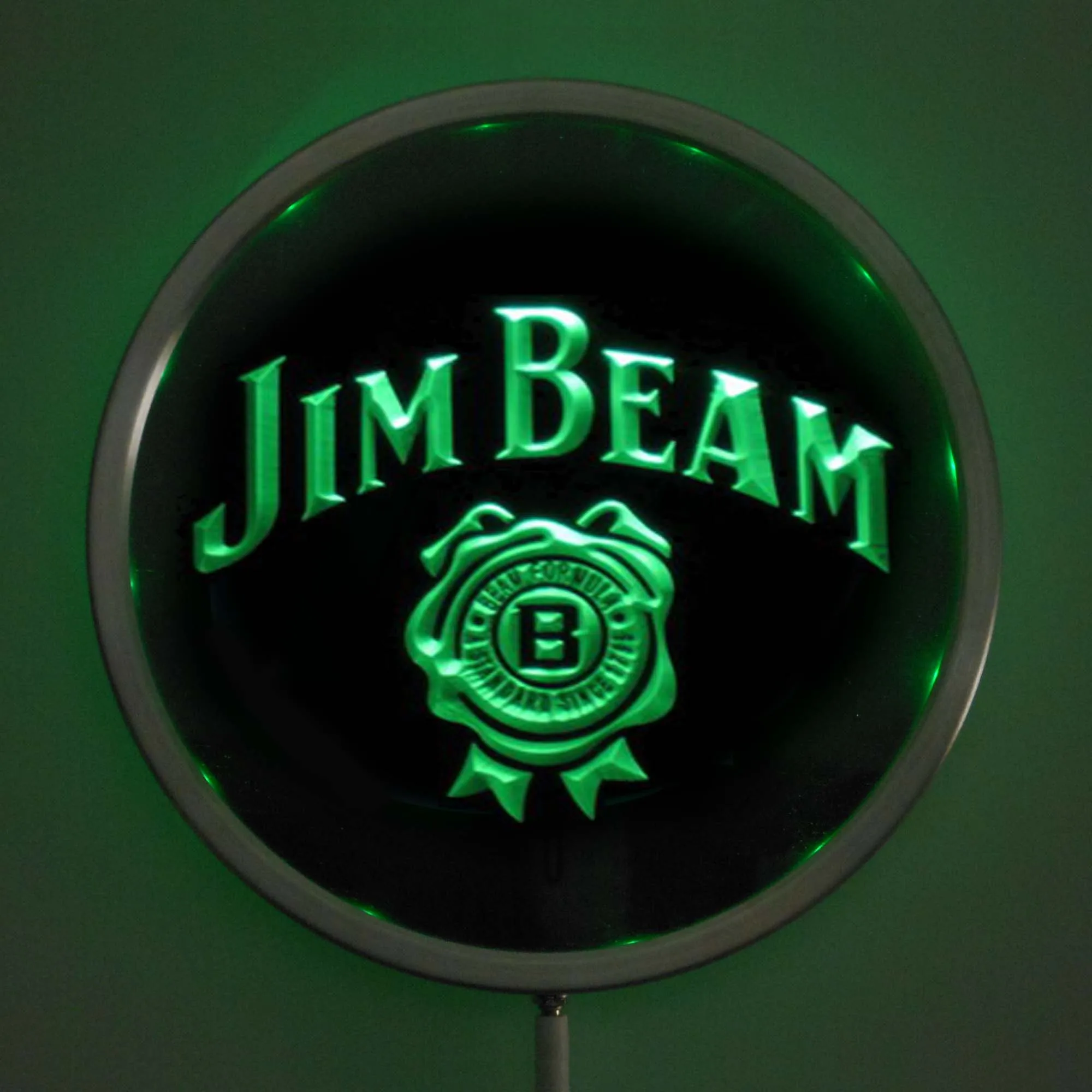 rs-a0049 Jim Beam Beer LED Neon Round Signs 25cm/ 10 Inch - Bar Sign ...