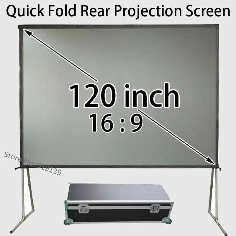 Wholesale Quick Install Rear Projection Screen 120inch 16:9 HDTV ...