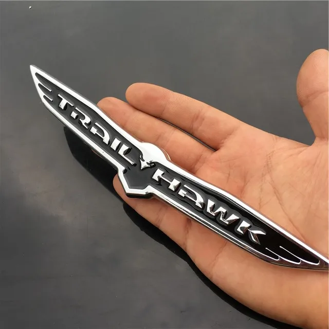 21cm Black Red Big TRAIL HAWK Wings Metal Emblem Badge Refitting Car ...