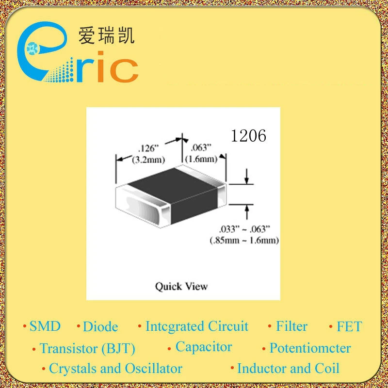 10pcs SMD Resistor 15 ohm 15ohm 5% 1/4W 1206 Marking 18X 15R0|smd ...