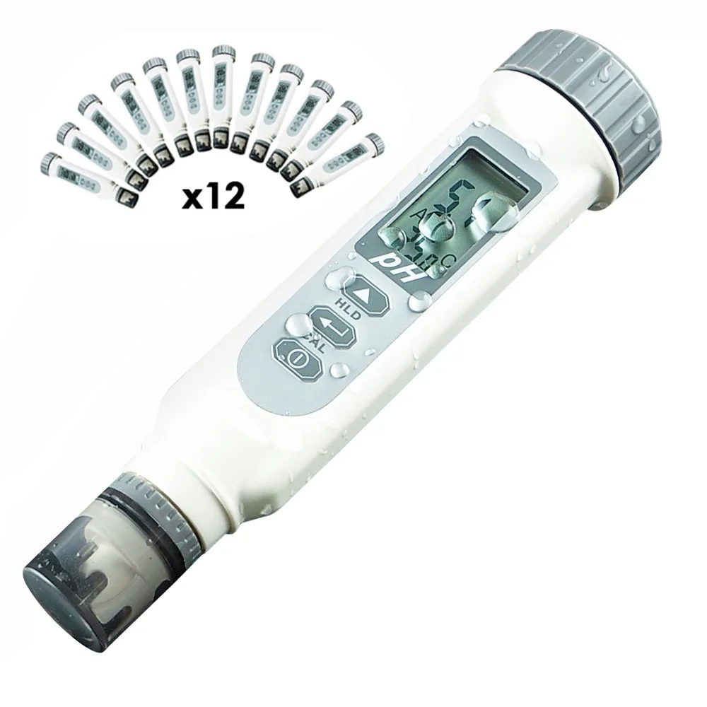 12 Pieces X Digital Auto Calibration Waterproof Ph Meter Tester