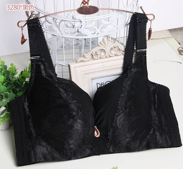 Sexy Women Bra Plus Size D E Cup Push Up Bra Brassiere Side Adjustment